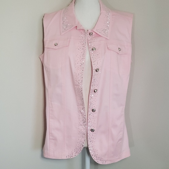 Quacker Factory | Jackets & Coats | Quacker Factory Pink Denim ...